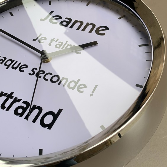 Horloge Texte - 3 Lignes